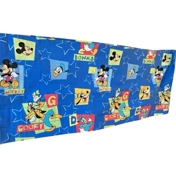 Disney | Accents | Vtg Disney Mickey Mouse Curtain Valance Panel Blue ...